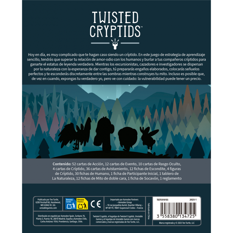 Buy Twisted Cryptids Card Game (Spanish) by TeeTurtle